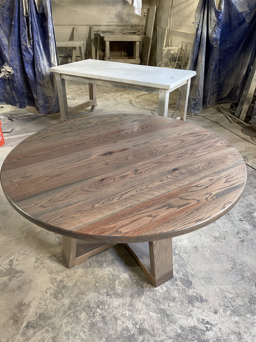 The Solara Round Solid Wood Dining Table | Custom Furniture in McAllen ...