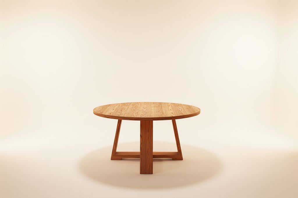 The Solara Round Solid Wood Dining Table | Custom Furniture in McAllen ...