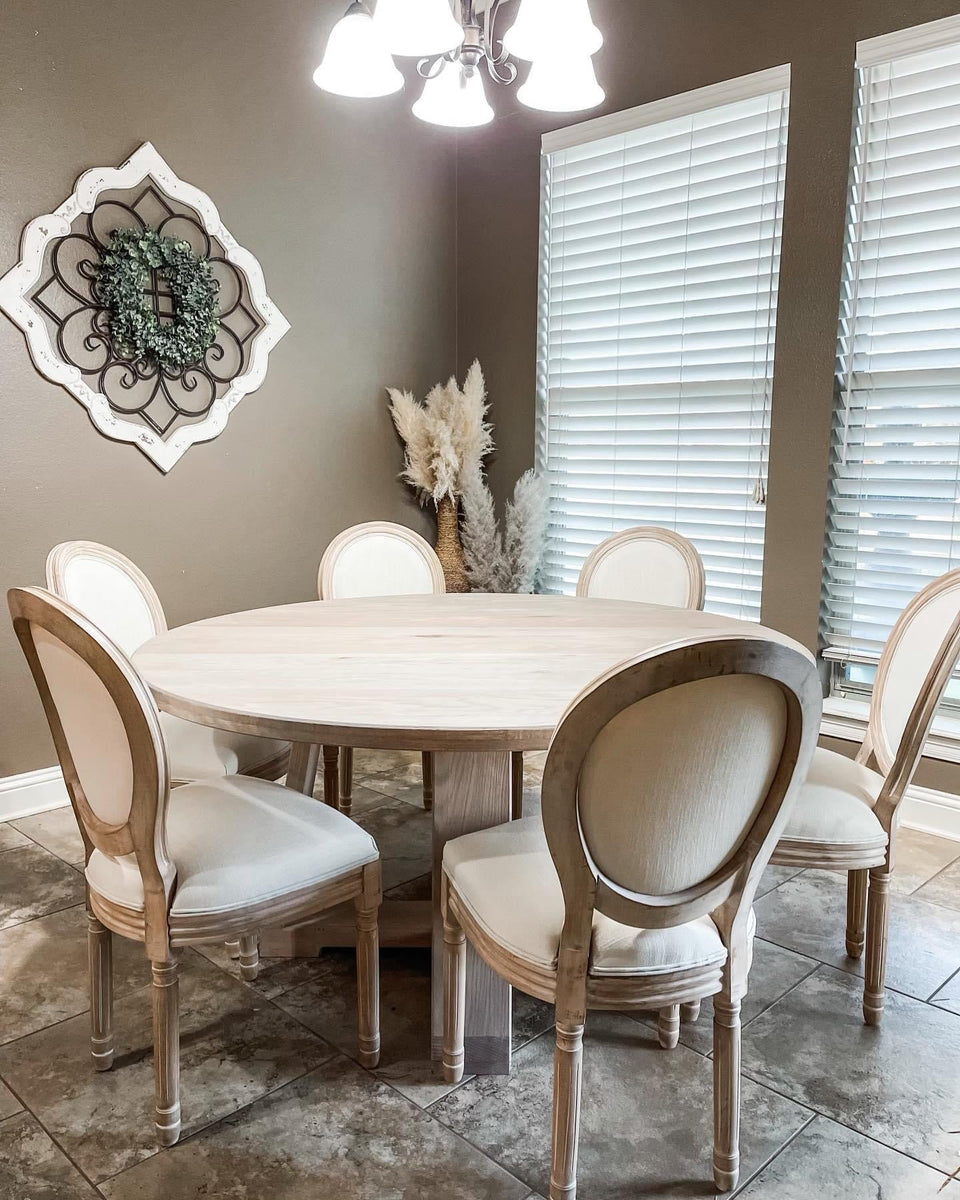 The Solara Round Solid Wood Dining Table | Custom Furniture in McAllen ...